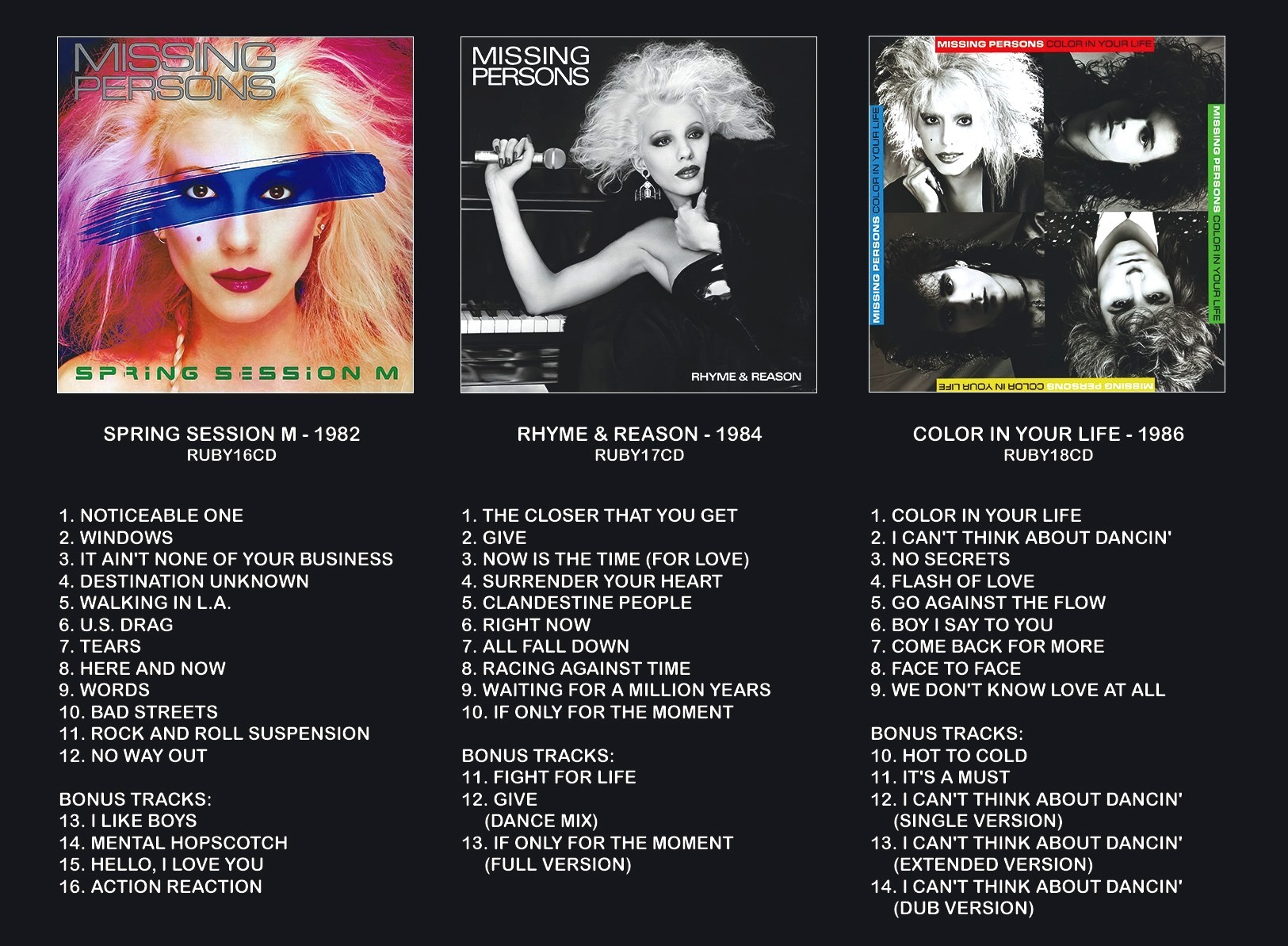 Destination Unknown: The MISSING PERSONS Album-by-Album Thread | Page 2 ...