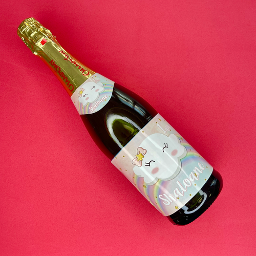 Étiquette champagne/champomy - Lot de 2 | Happy Box
