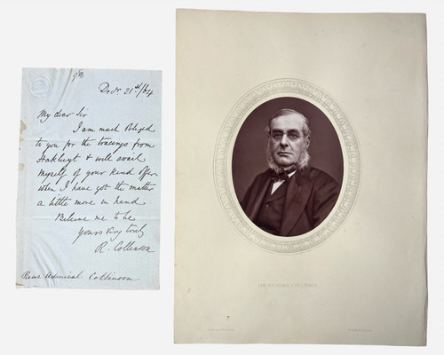 A portrait and autograph letter signed by Rear Admiral Richard ...