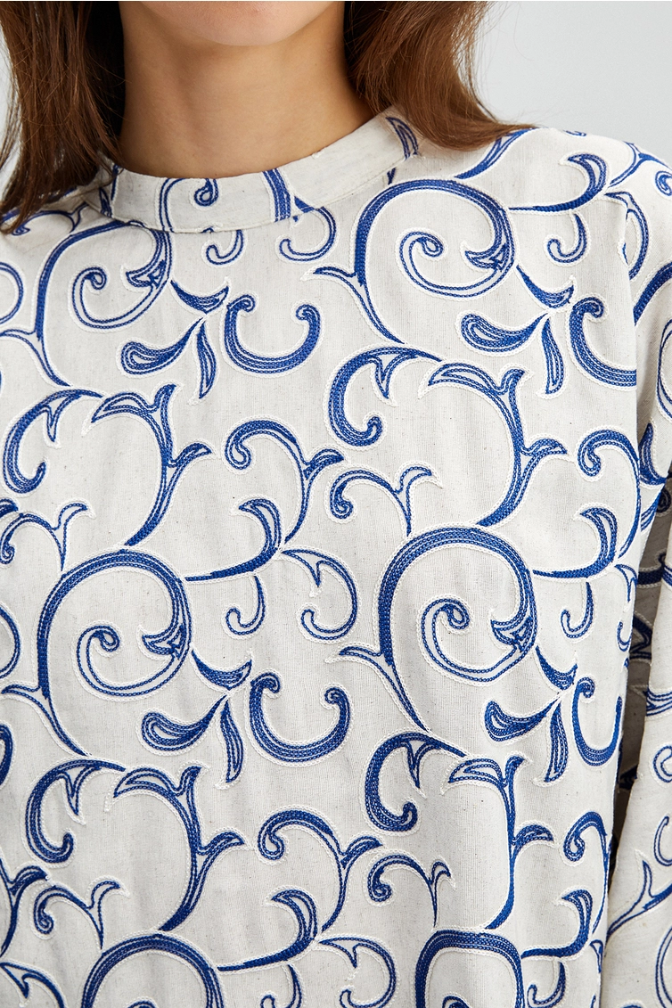 Embroidered Turkish Linen Tunic | My Store