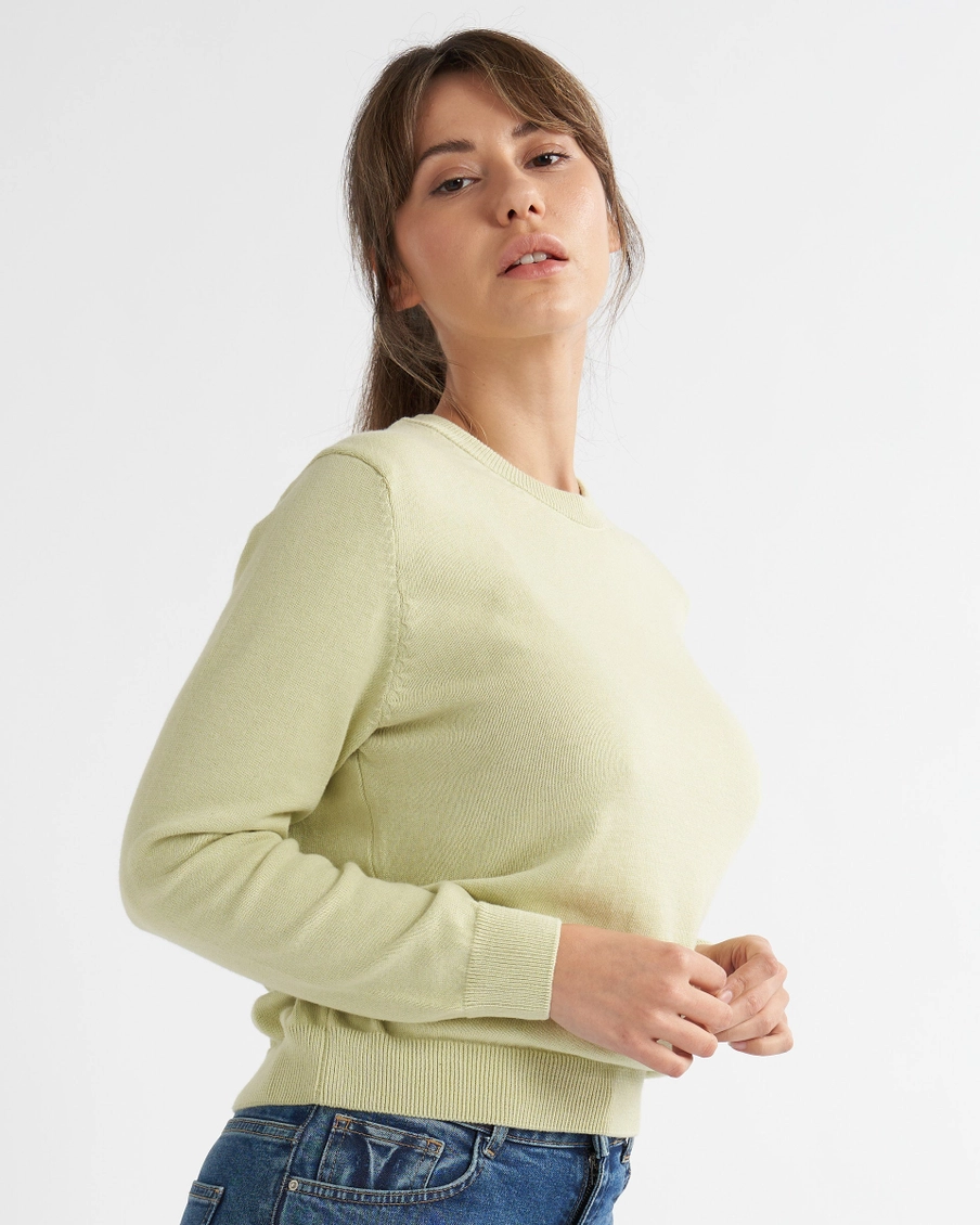 Crew Neck Jumper - Sage | My Store