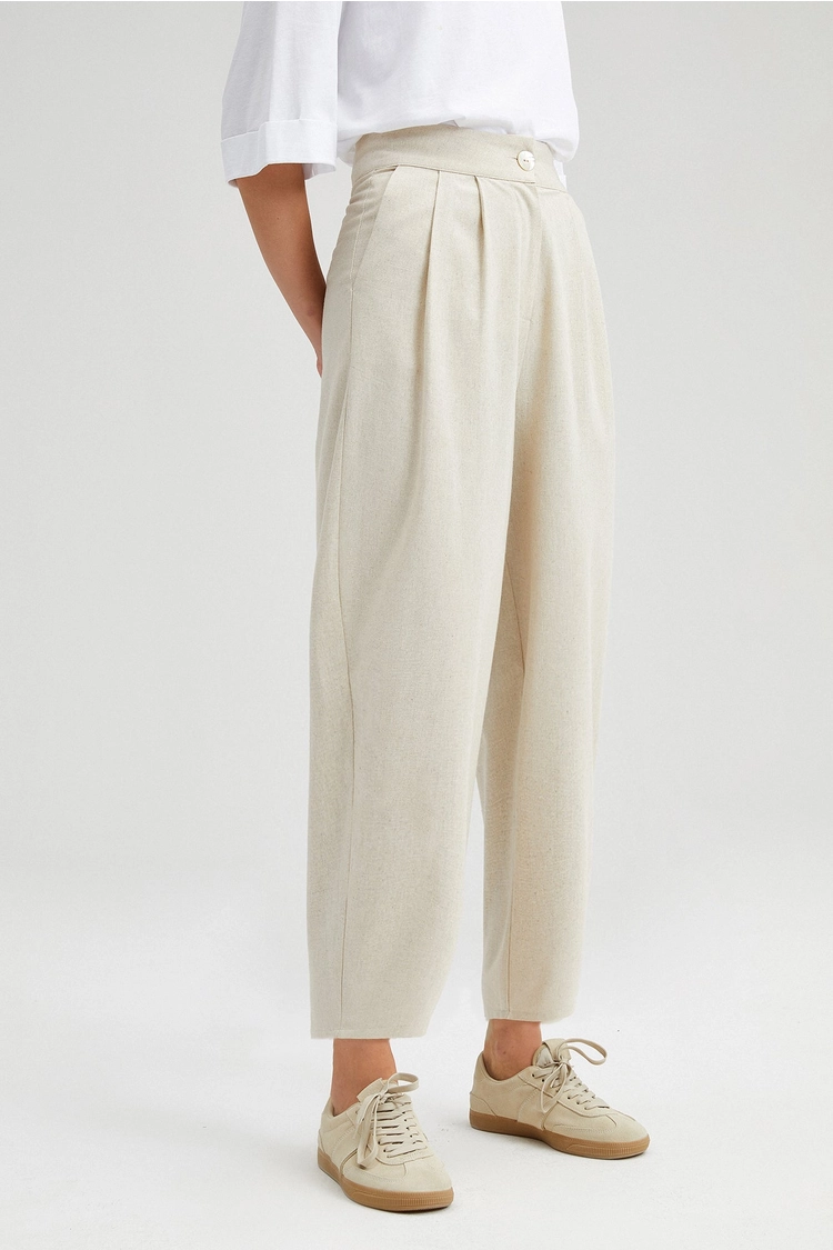 Gabrielle Turkish Linen Baggy Trousers | My Store