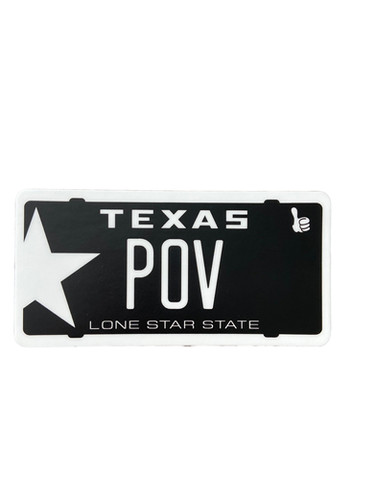 POV Texas Plate Sticker (S29) | Steve's POV