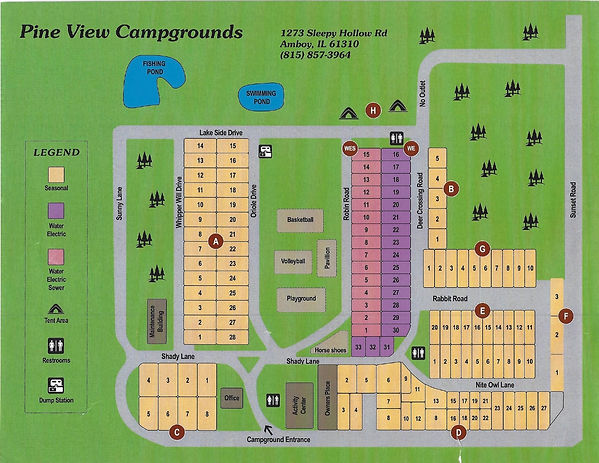 MAP OF SITES | Pine View Campground