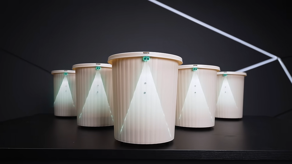 Robotic Trash Cans from HTX Studio Turn Cleaning into High-Tech Game