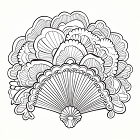 hand fan coloring pages