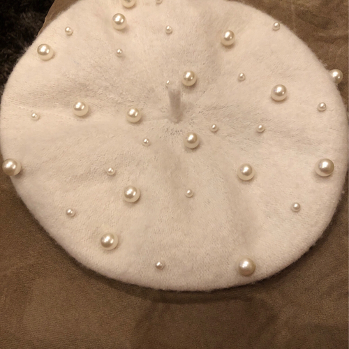 Winter White Pearl Hat | House of Privy