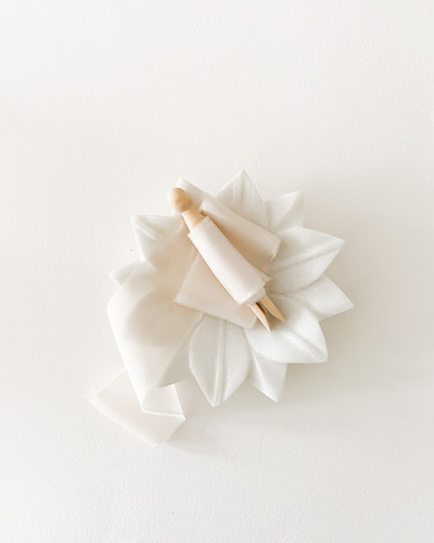 Zijden Lint Ivory | Silk & Flowers