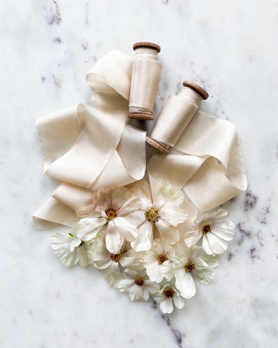 Zijden Lint Cream | Silk & Flowers