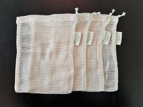Small Mesh bags - Pack of 4 (S Size - 8" x 10") | The Eco Loop