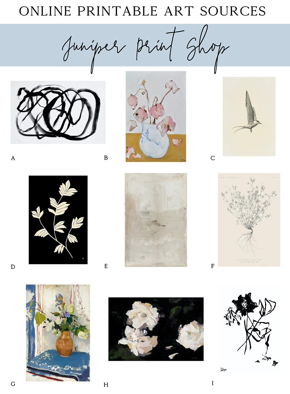 New Art In The Bedroom and My Favorite Online Printable Art Sources