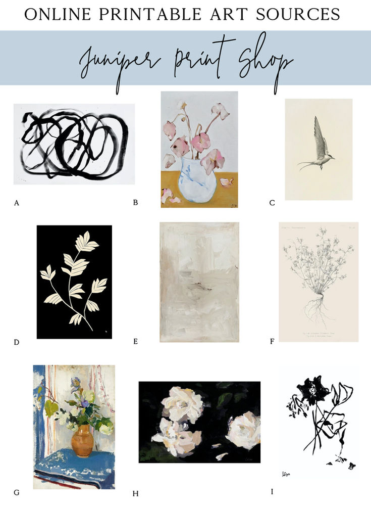 New Art In The Bedroom and My Favorite Online Printable Art Sources