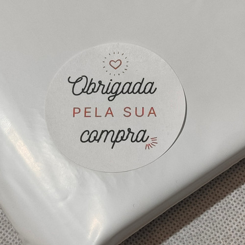Sticker "Obrigado" - 5x5 cm | Manuela Impressões