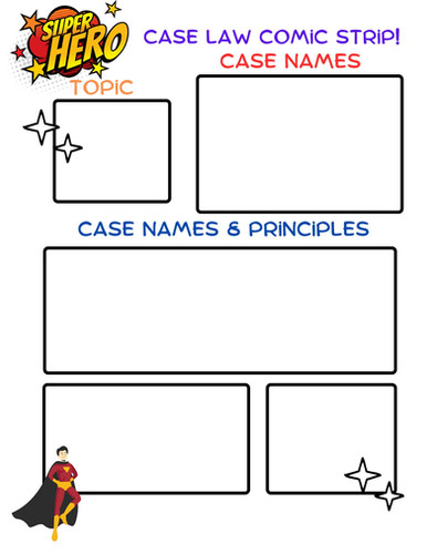 Case Law Comic Strip Revision Aid Template | Legally Law Students