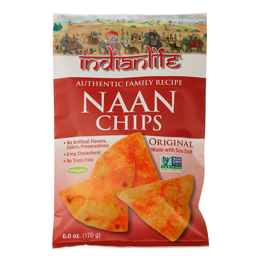 Chips Naan (Family size) 3 pkts x 6oz (170g) Non GMO Verified | Indianlife