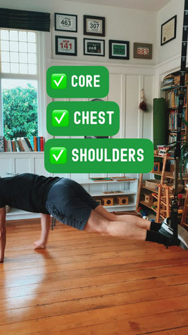 Wheelbarrow core exercise