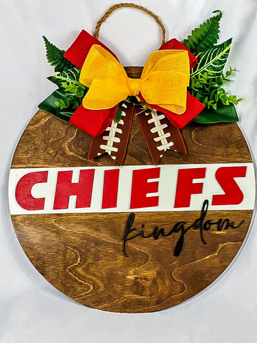 Football Team/Chiefs Door Sign | The Barefoot Bevel