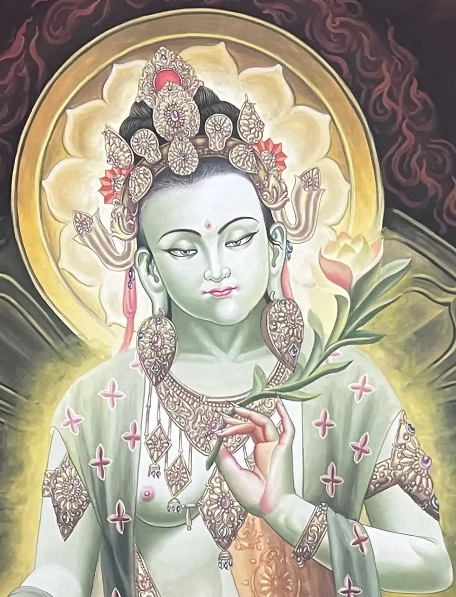 Green Tara Thangka Painting | Tibetan Art | Gammas Art Gallery