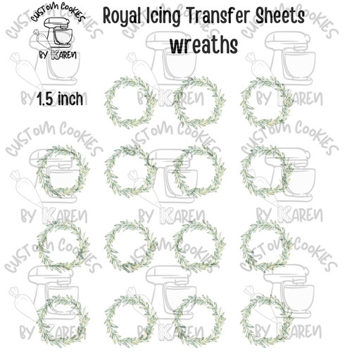 Royal Icing Transfer Sheets: Wreath | Mysite