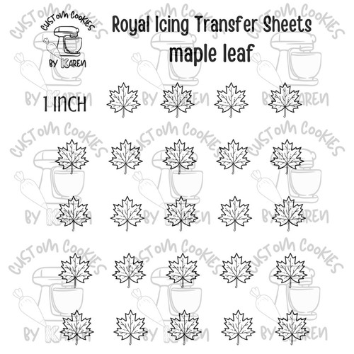 Royal Icing Transfer Sheets: Maple Leaf | Mysite