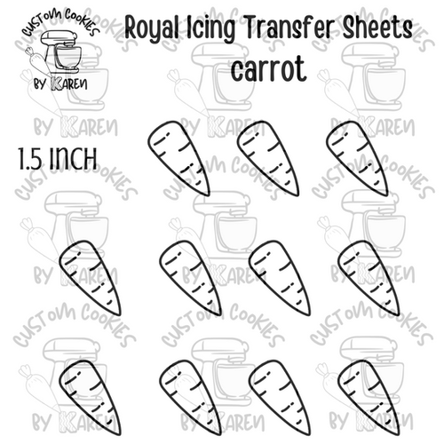 Royal Icing Transfer Sheets: Carrots | Mysite