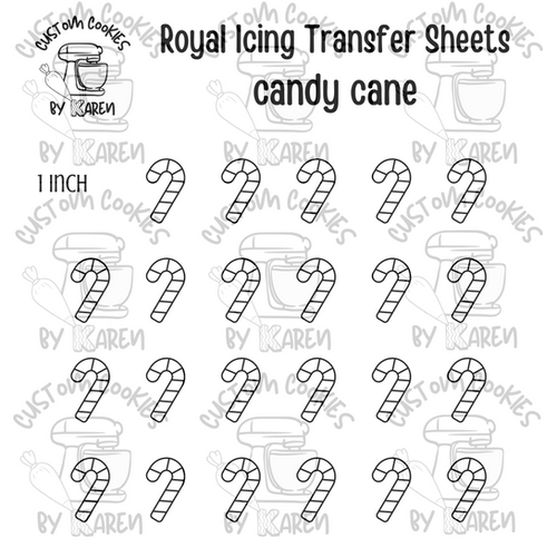 Royal Icing Transfer Sheets: Candy Cane | Mysite