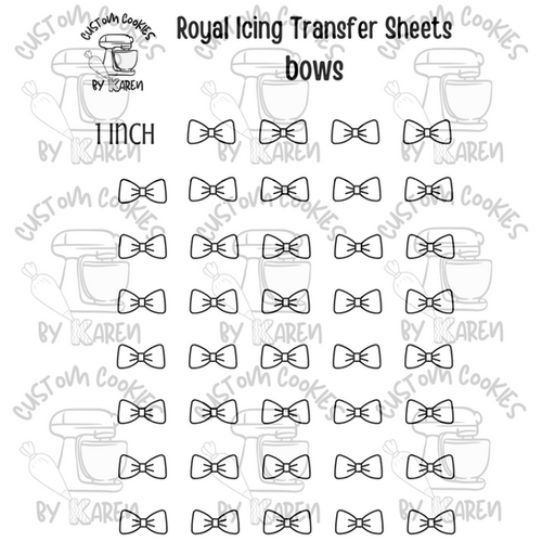 Royal Icing Transfer Sheets: Bow | Mysite