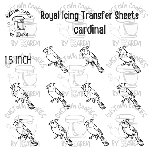 Royal Icing Transfer Sheet: Cardinal | Mysite
