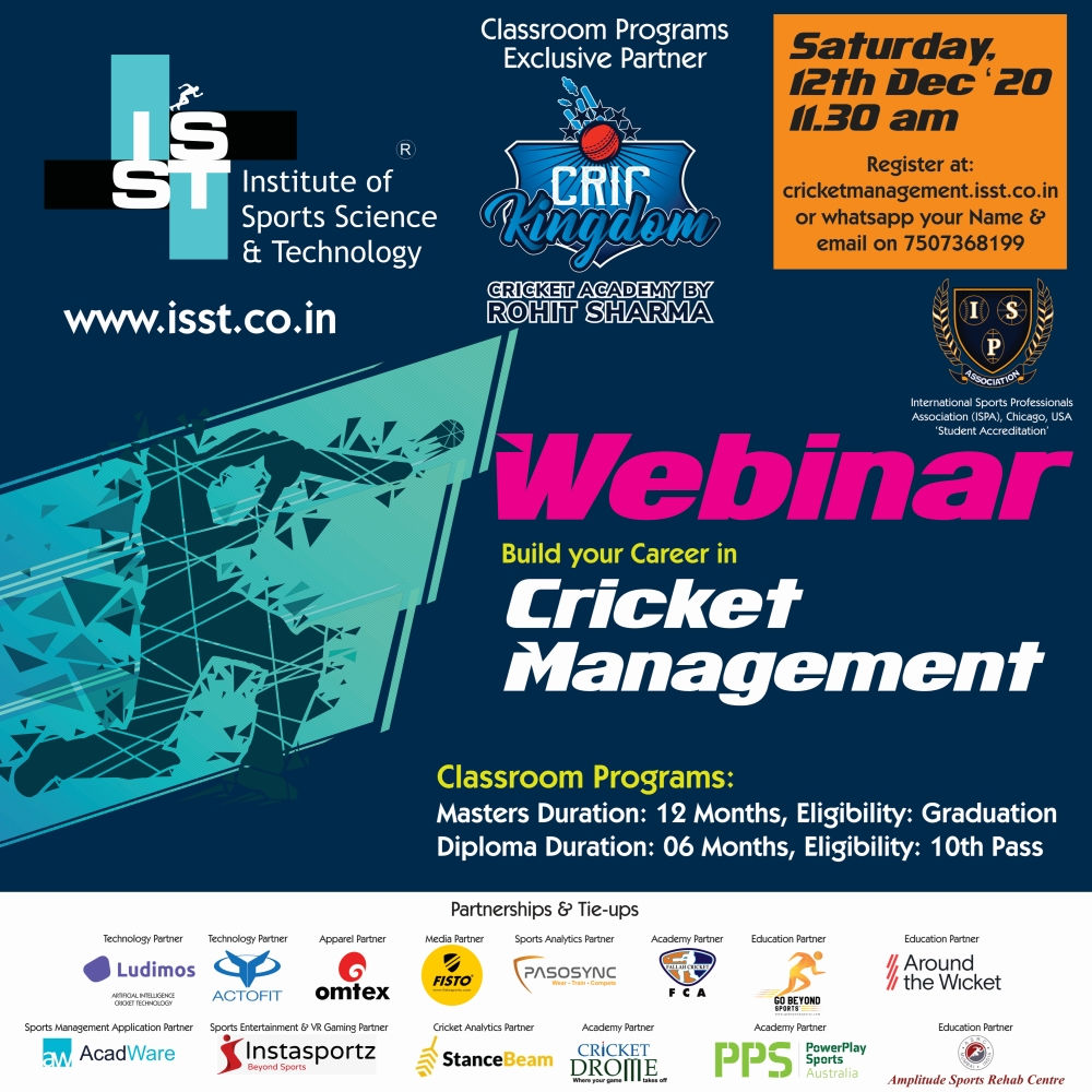 Cricket Management Zoom Webinar: