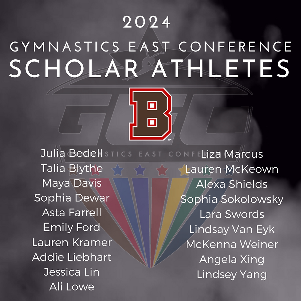 Gymnastics East Conference 2024 Scholar Athletes