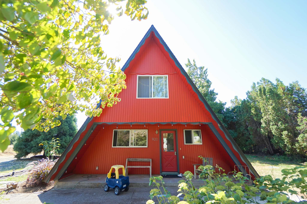 Lovely Red A-frame house | A Frame