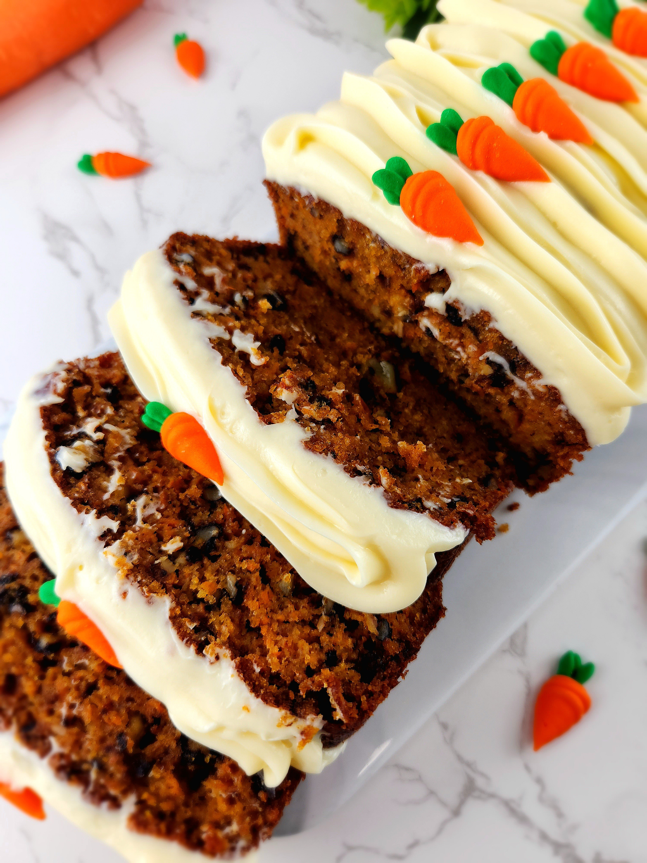 Extraordinary Carrot Cake Loaf with Cream Cheese Frosting