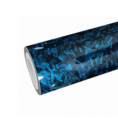 Gloss Blue Forged Carbon Fiber Vinyl Wrap | Madd Wrap Vinyl Film