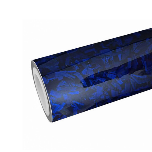 Gloss Blueberry Blue Forged Carbon Fiber Vinyl Wrap | Madd Wrap Vinyl Film