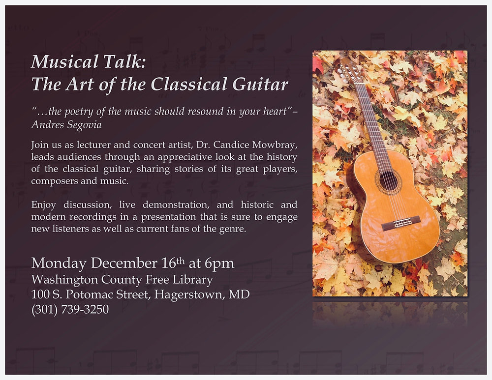Lecture: The Art of the Classical Guitar