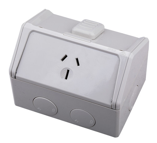 10A Single Weatherproof GPO Grey | LightTime