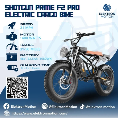 Freego Shotgun Prime F2 Pro Electric Cargo Bike | Elektron Motion