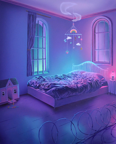 "Sleep It Off" 12 x 15 in. limited edition embellished print | devon-walz