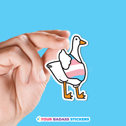 Silly goose trans sticker lgbtqia+ pride | Your Badass Stickers