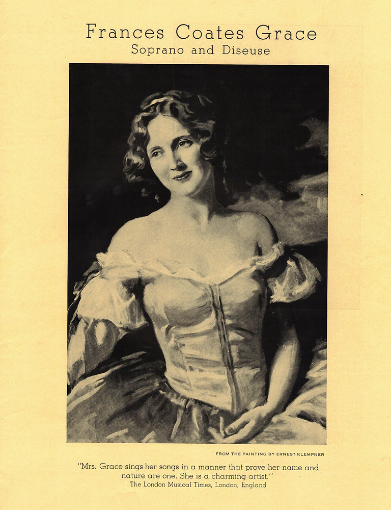Frances Elizabeth Coates Grace: The Grace Family, Hemingway, and Opera ...