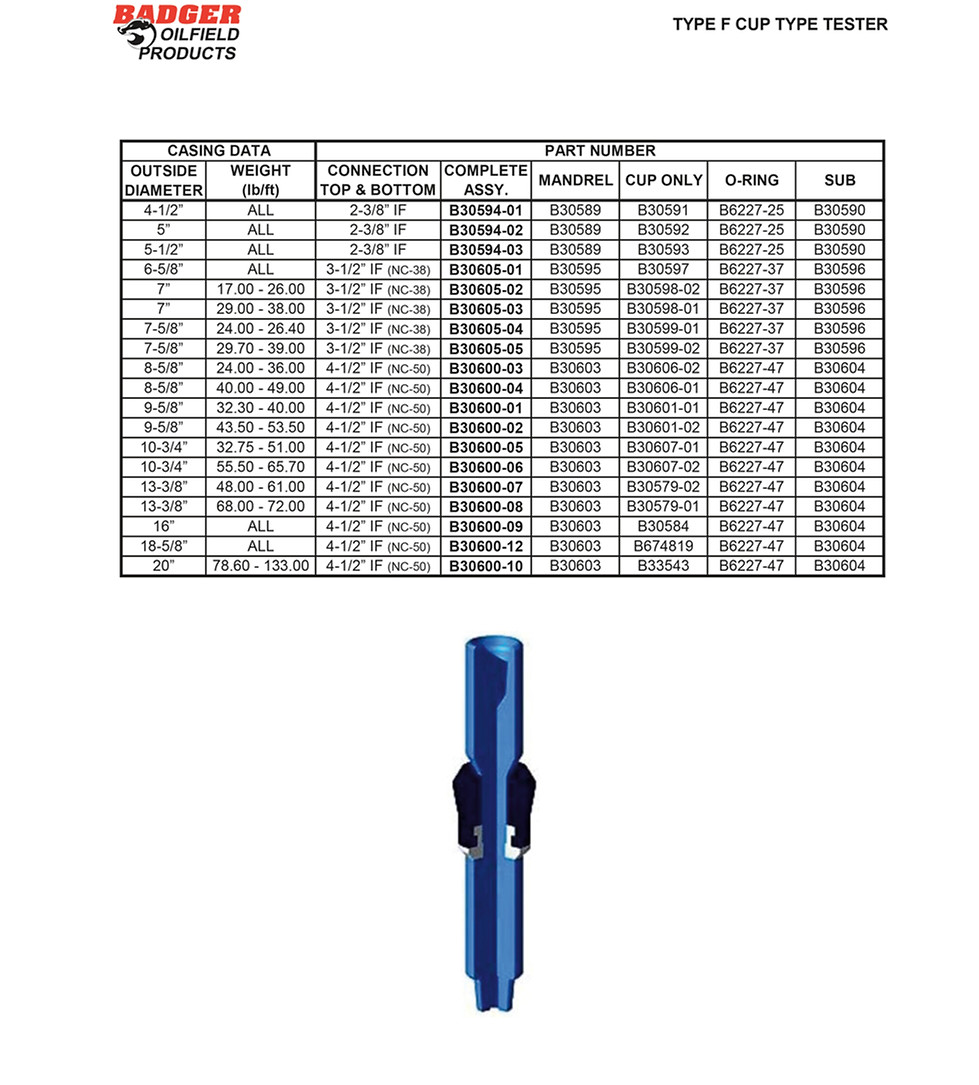 TYPE F CUP TYPE TESTER | Badger Oil Products