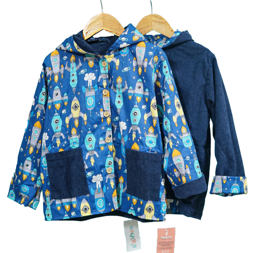 Space Rockets Reversible Jacket | Gigi Co Collectio