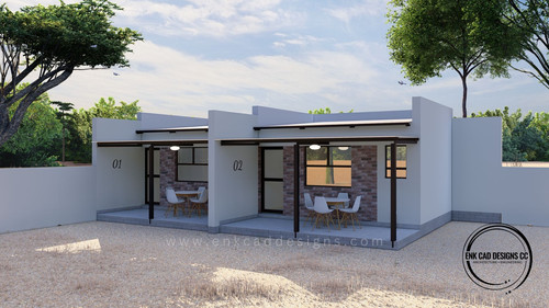 1 Bedroom Charming Chalet Plan - ID RA10003 | ENK CAD Designs cc