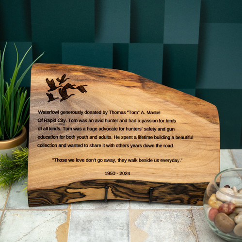 12" Live Edge Walnut Plaque | Black Hills Creation