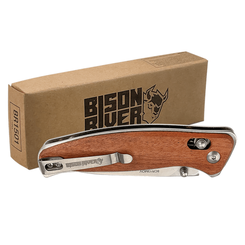Bison River 4 1/2" Button Lock Folding Knife | Black Hills Creation