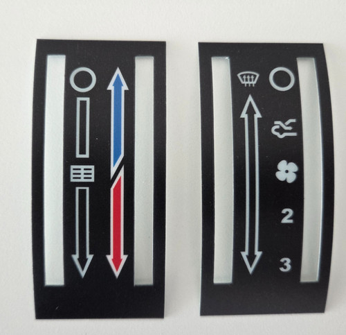 Austin Maestro Heater Control Panel Decals | Vanden Plas Owners