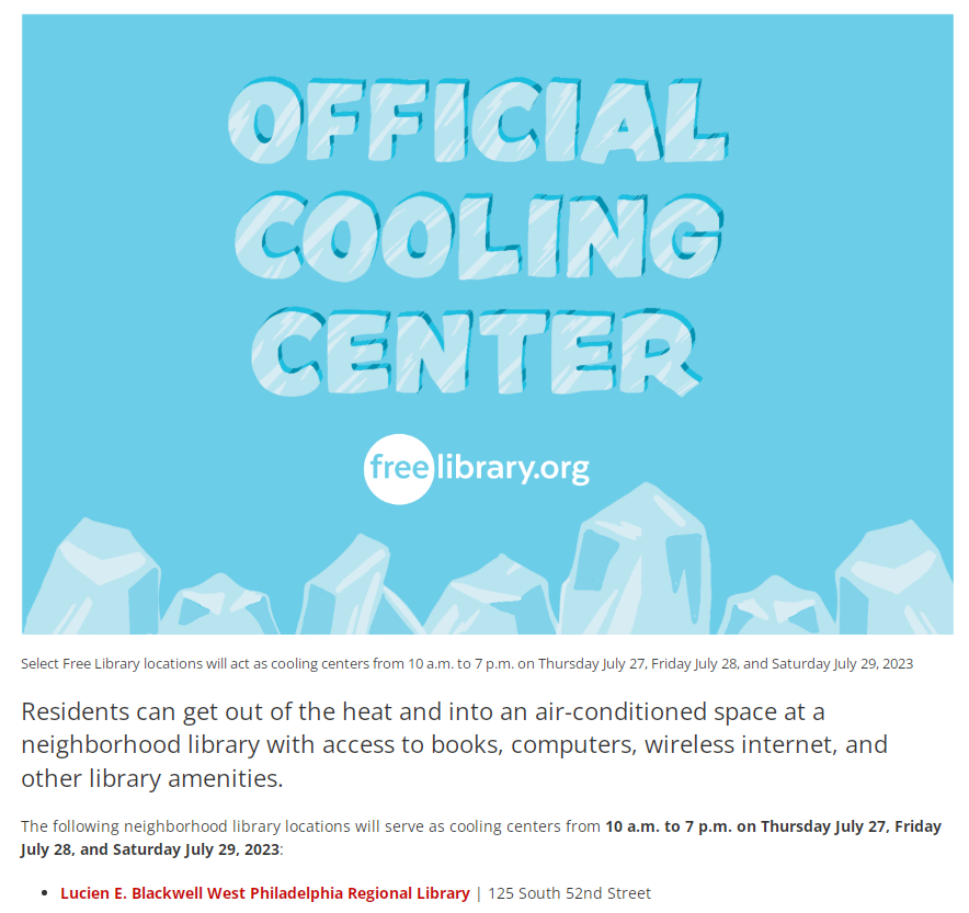 Official Cooling Centers