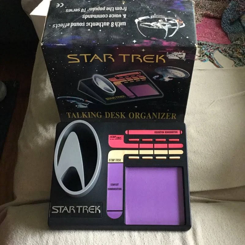 Paramount Star Trek Talking Desk Organizer 1997 | Federation HQ