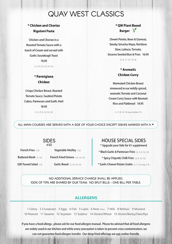 Our Menus | donegalquaywest