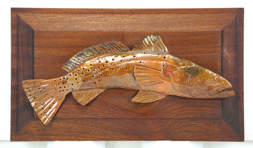 Speckled Trout in Copper by JK Christian Copper on Mahogany Panel ...